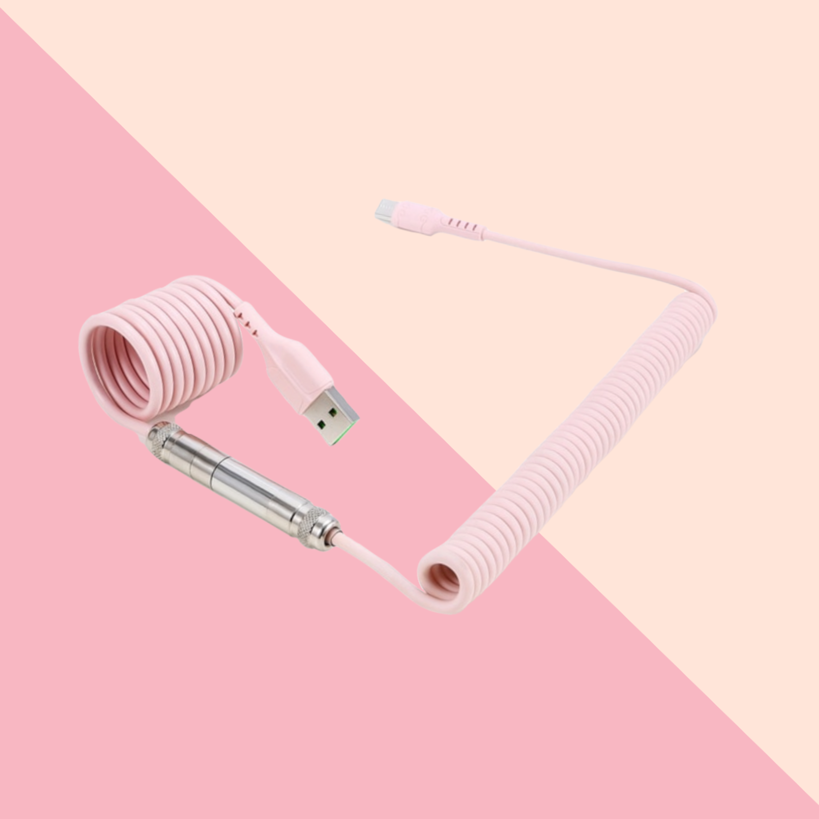 Pink Gaming | Pink Cute Coiled Cables