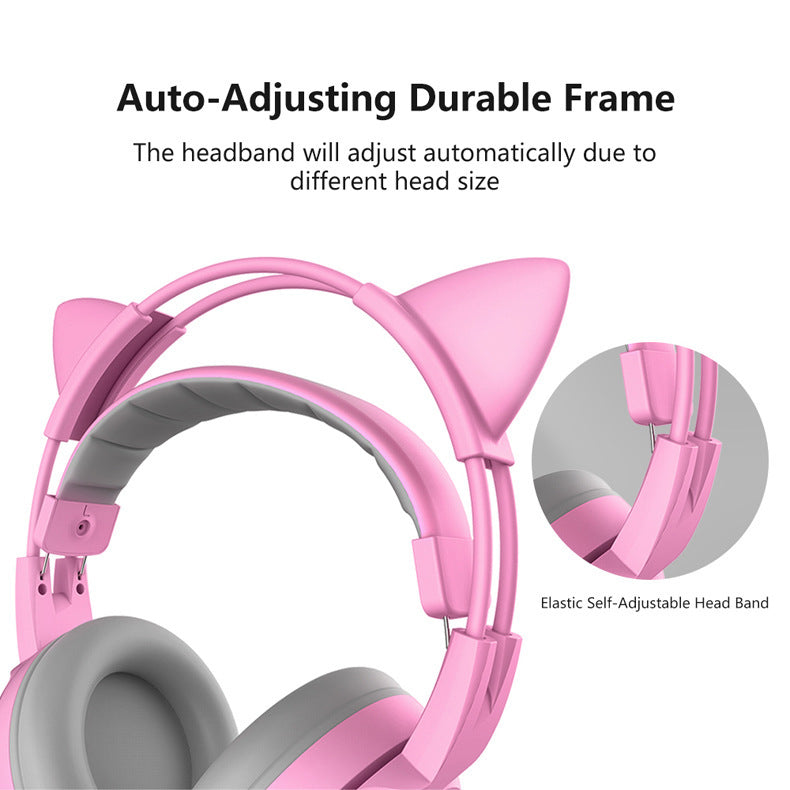 SOMIC G951S 🐾 Pink Cat Ear Wired Gaming Headset with Microphone | Pink ...