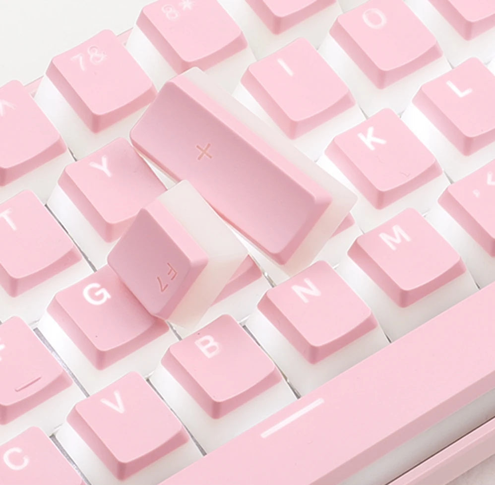 Pink PBT Keycaps 💞 OEM, Double Layer, Mechanical Keyboard Keycaps ...