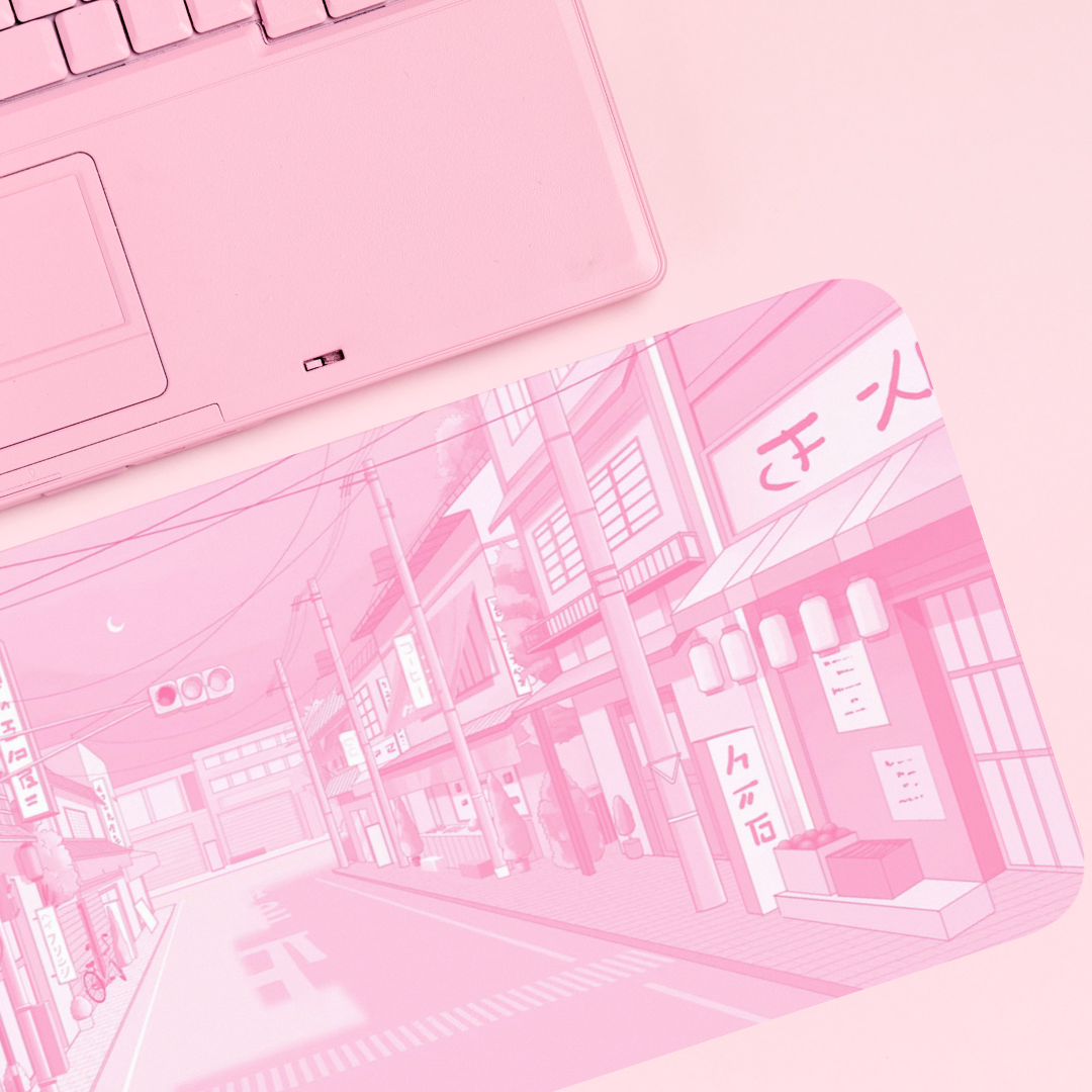 Pink Mouse Pad 🌸 Cute Mouse Pad - Japanese Kawaii Design | Pink Gaming