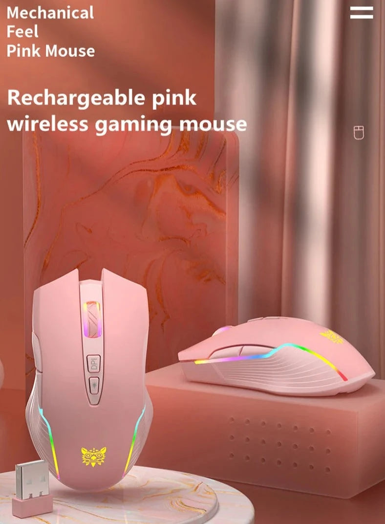 Pink Gaming Mouse - Keeping Gaming Cute 💖 Wireless Mouse | Pink Gaming