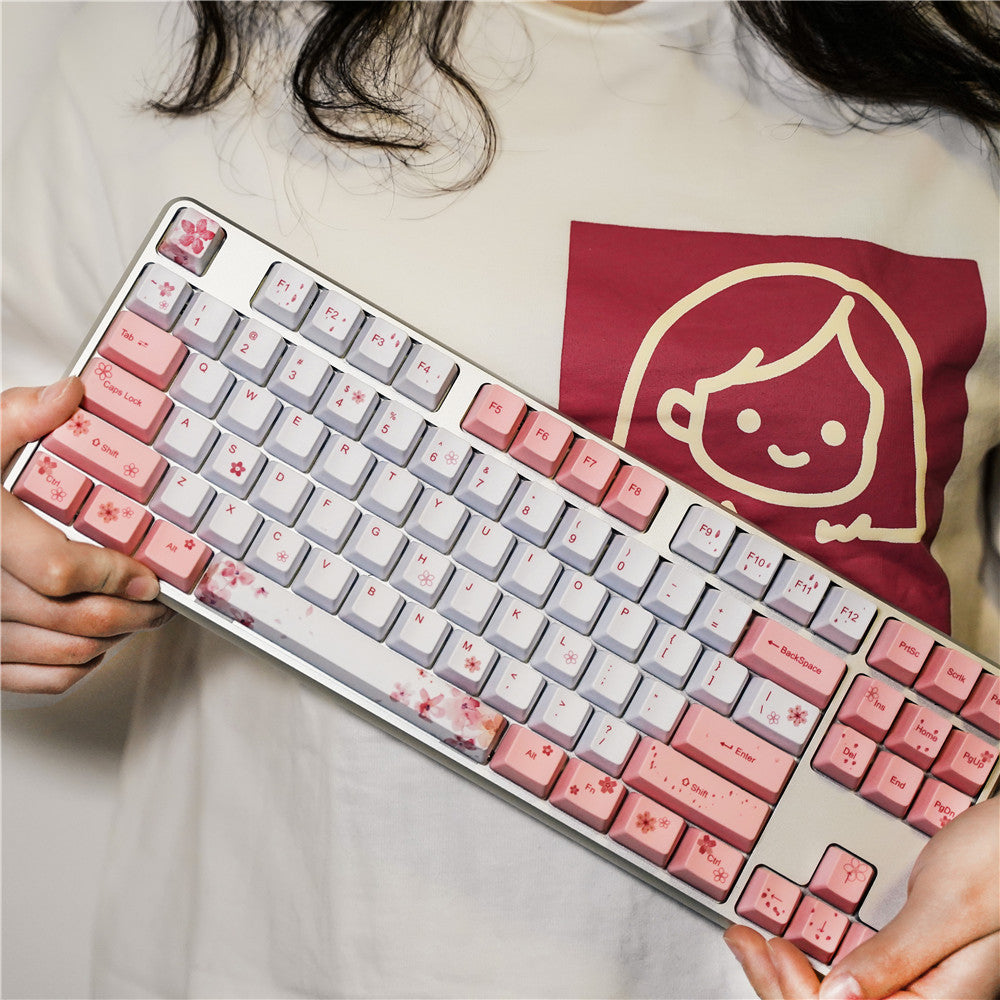 Sakura Keycaps OEM Height Five-sided Sublimation 🌸 Pink Gaming