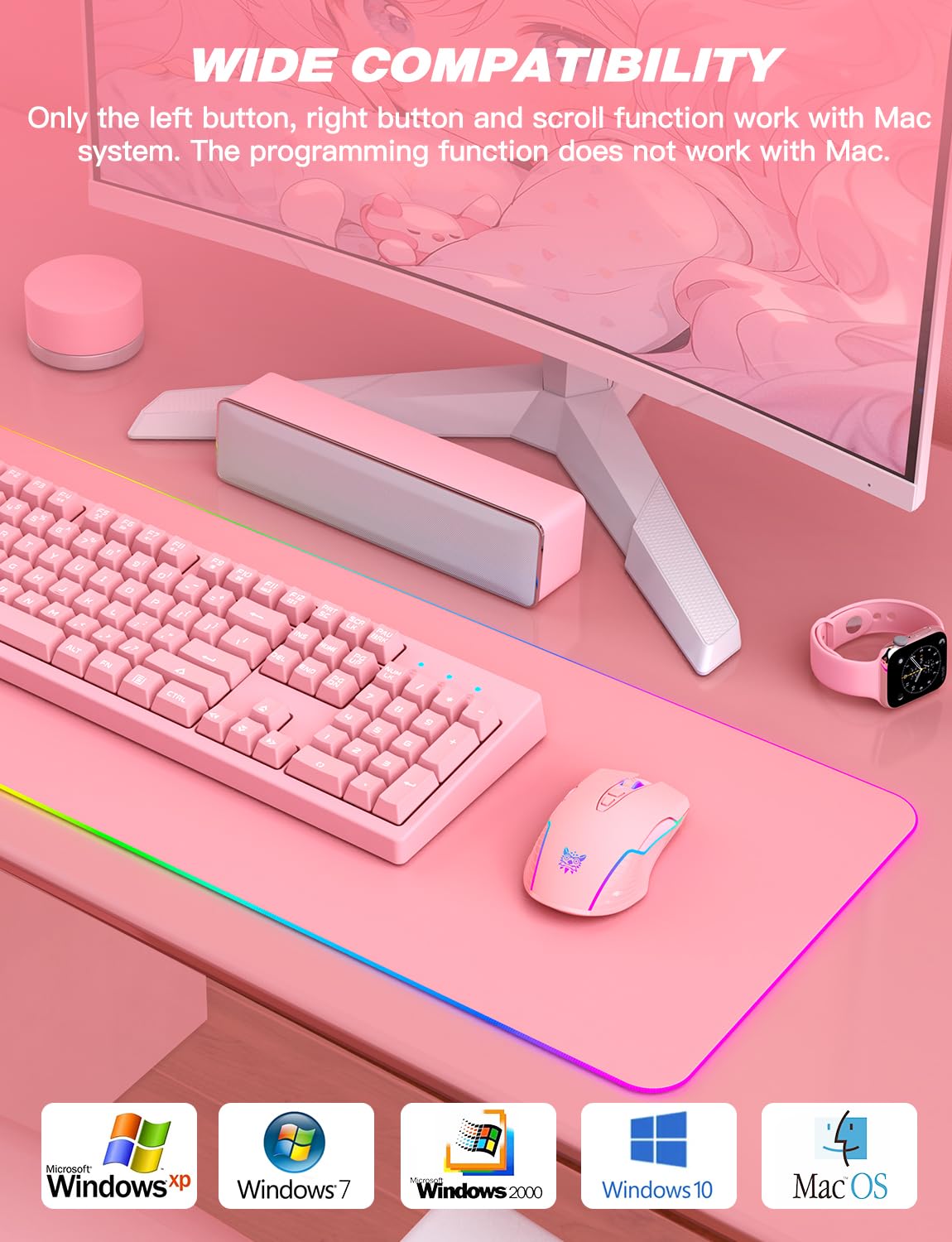 Pink Gaming Mouse - Keeping Gaming Cute 💖 Wireless Mouse | Pink Gaming